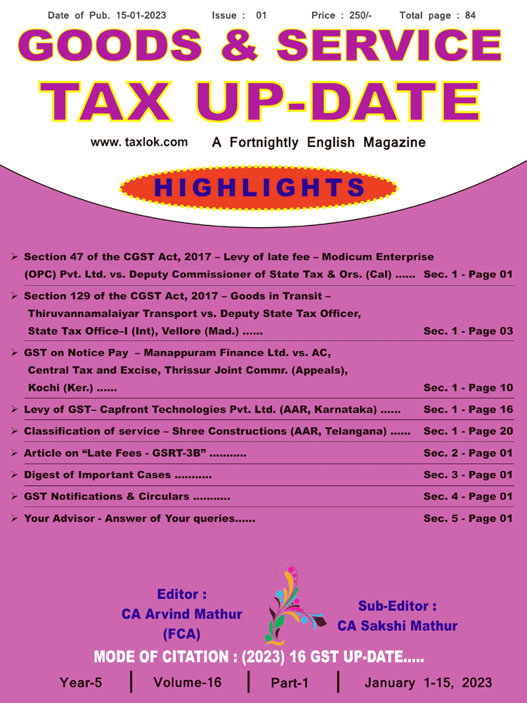 GST-Tax Update